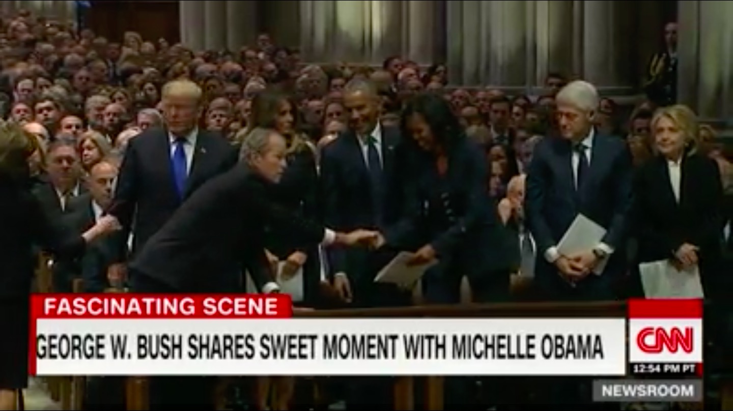 Are Bush and the Obamas exchanging secret notes because they are under ...